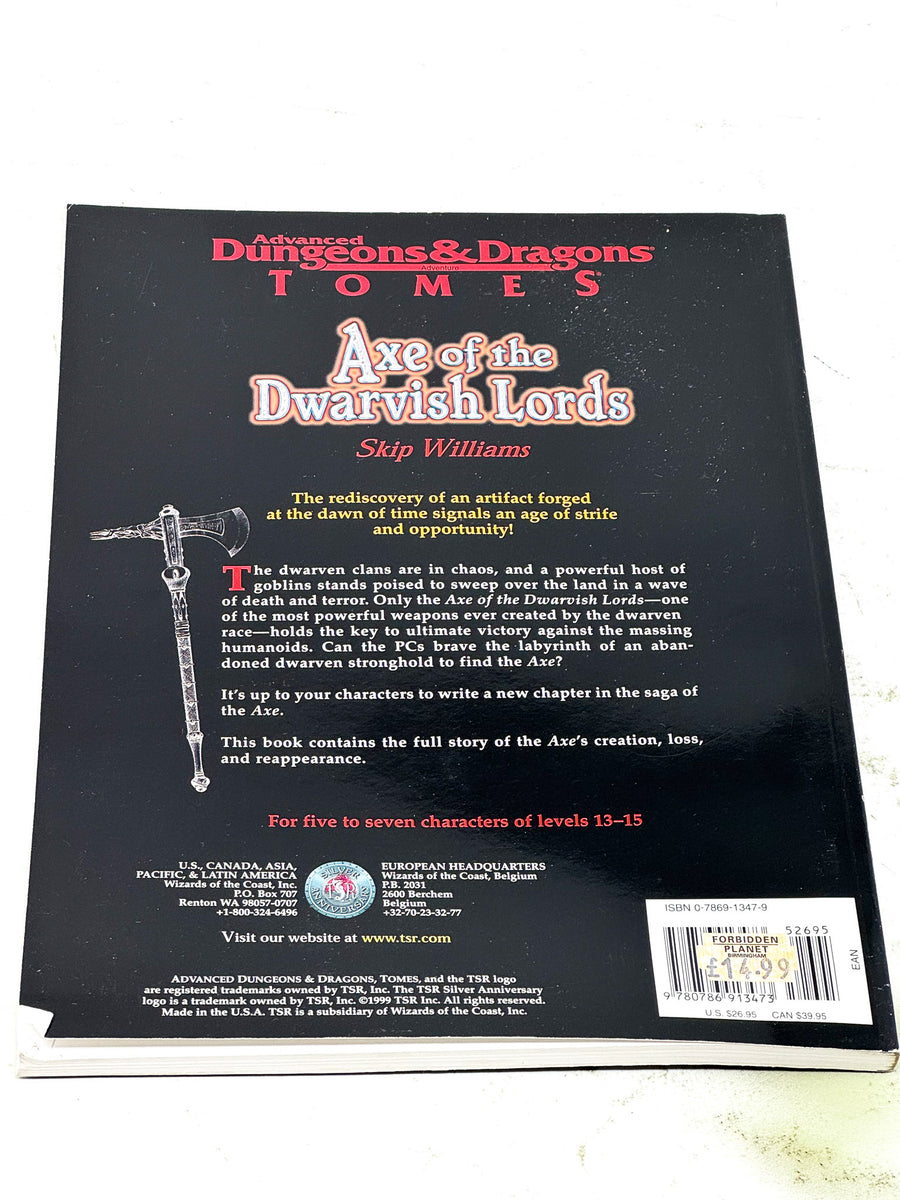 AD&D - AXE OF THE DWARVISH LORDS. FN+ CONDITION. – The Unreality Store