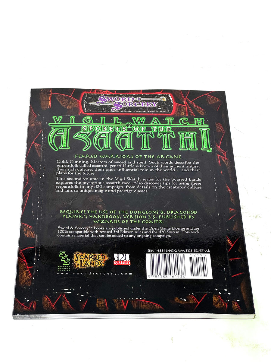 D20 SYSTEM - VIGIL WATCH: SECRETS OF THE ASAATTHI. NM- CONDITION – The ...