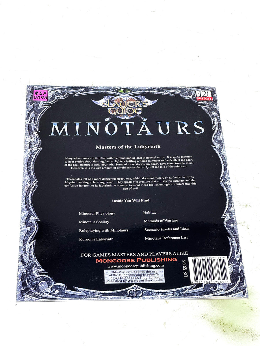 D20 SYSTEM - SLAYERS GUIDE TO MINOTAURS. VFN+ CONDITION. – The ...